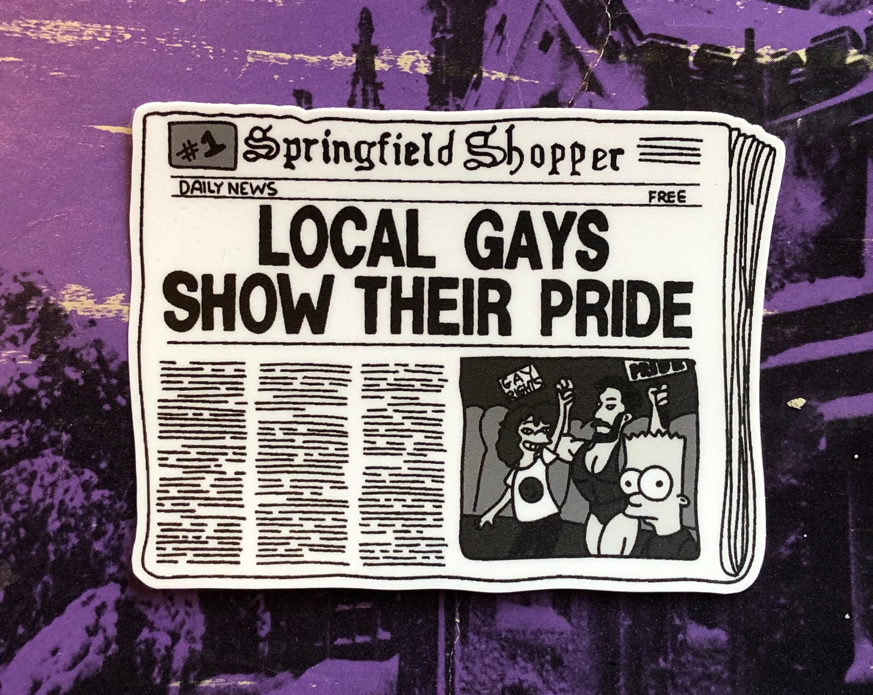 Local Gays Show Their Pride- Springfield Shopper Vinyl Sticker - Etsy