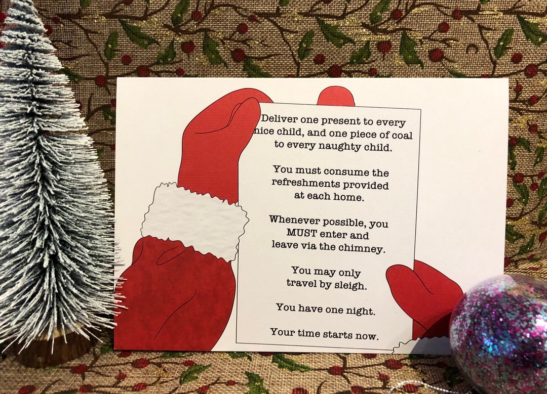 Taskmaster Santa Recycled Paper Christmas Card A6 - Etsy