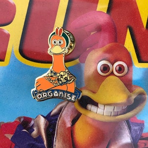 Organise Ginger Chicken Run Resistance Protest Hard Enamel Lapel Pin ...