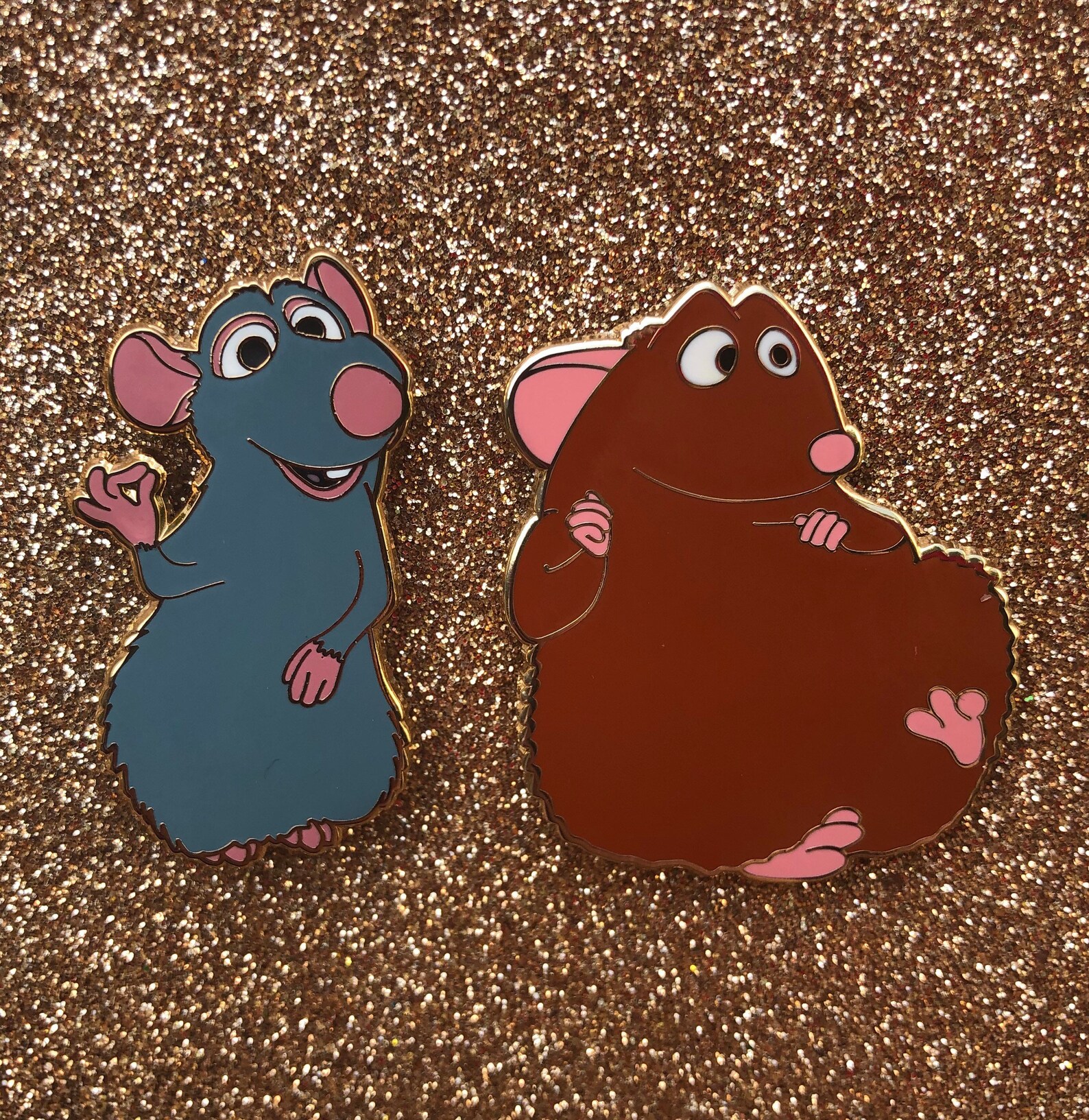 Ratatouille Remy and Emile Hard Enamel Lapel Pin Badges - Etsy UK