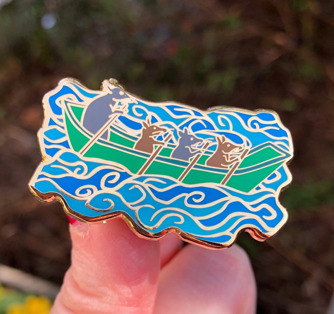 Medieval Rat Illustration Hard Enamel Lapel Pin Badge - Etsy