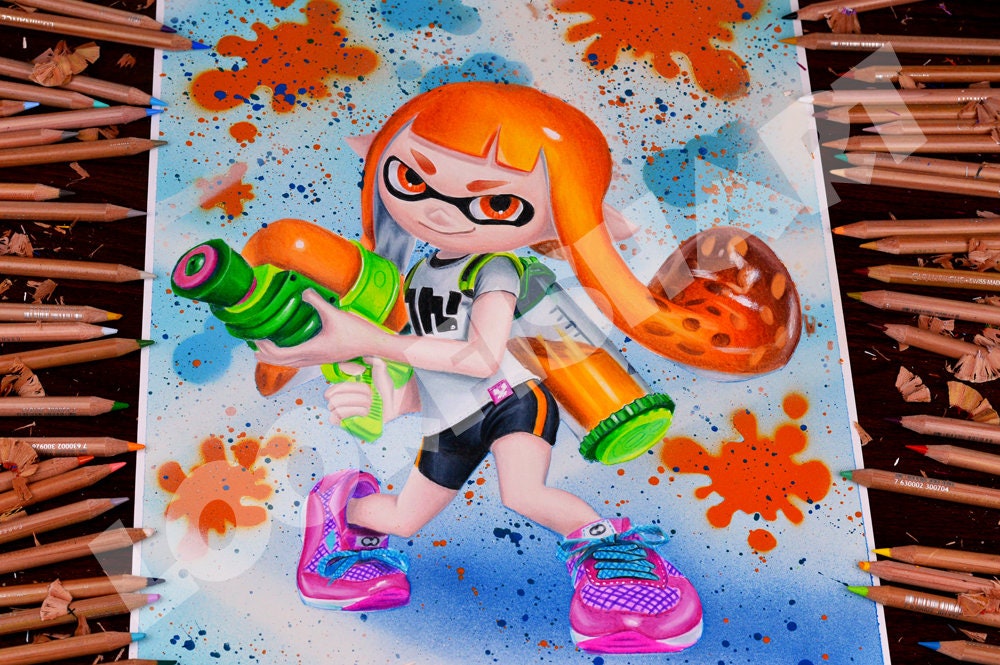 Inkling Girl Quality print from Super Smash Bros Ultimate - Etsy España
