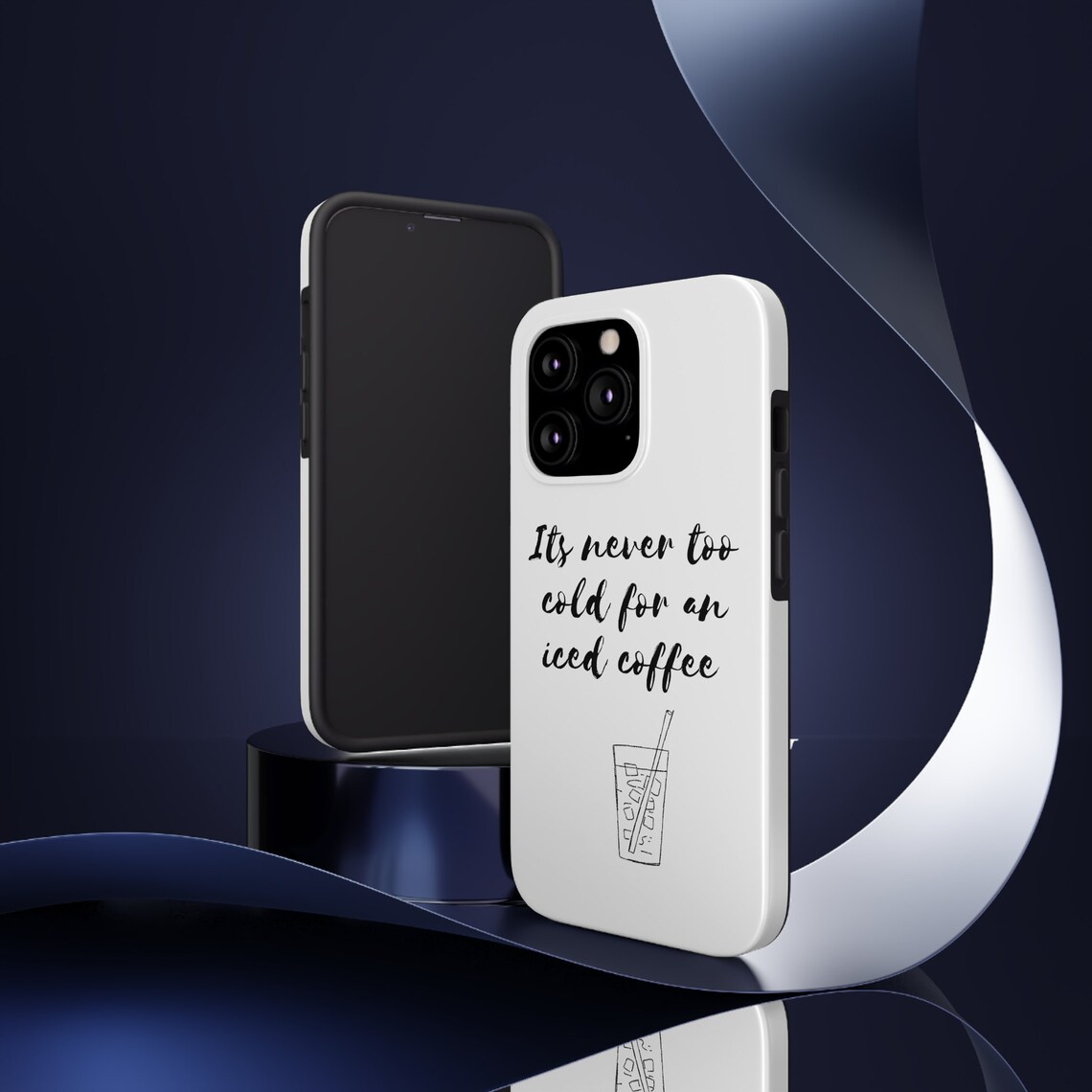 Never Too Late for an Iced Coffee Tough Phone Cases - Etsy