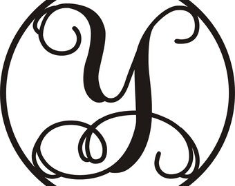 Monogram letter y | Etsy