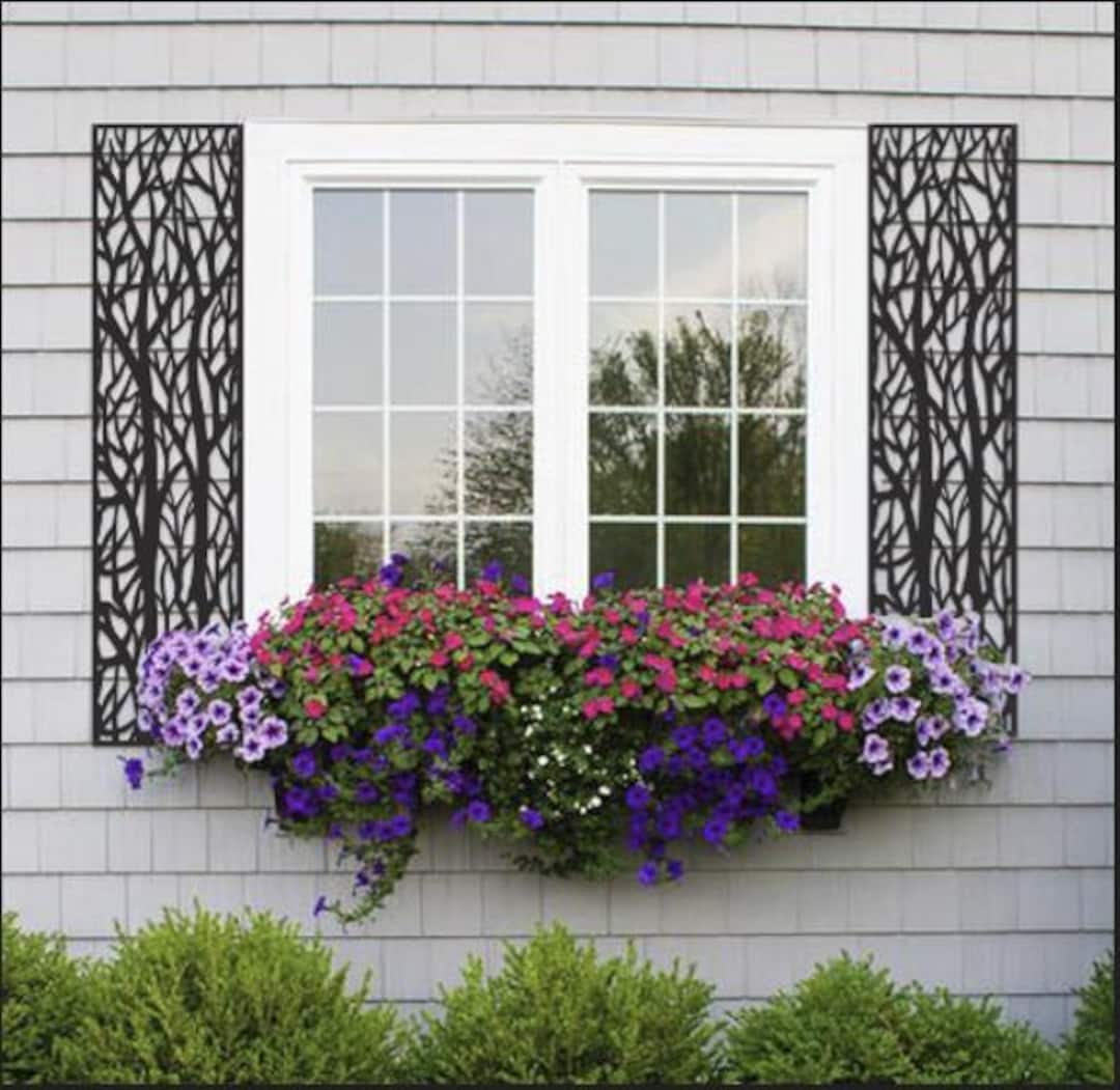 Custom Metal Window Shutters, Set of 2, Powder Coated, American Made ...
