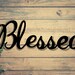 Metal "blessed" Sign - Etsy