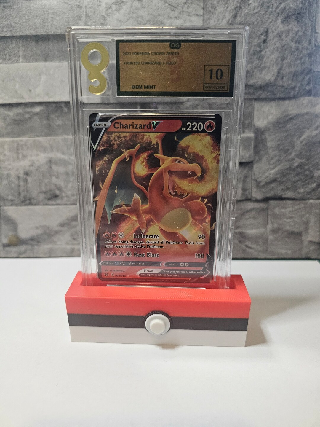 Graded Card Display Stand Pokemon Pokeball Themed 3d Printed - Etsy