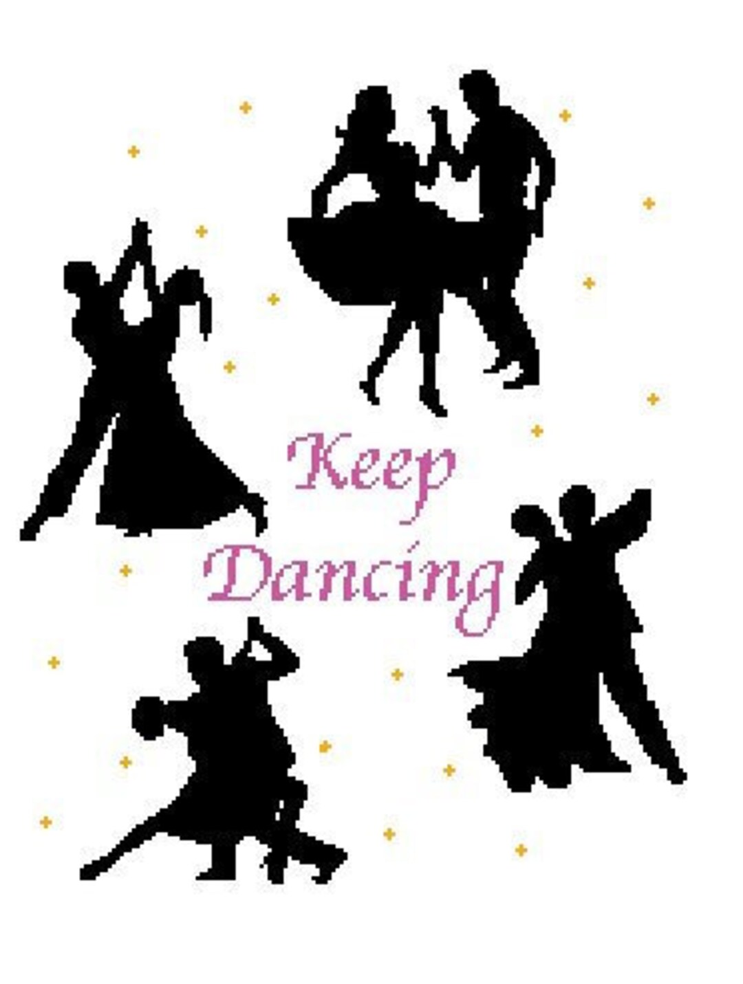Keep Dancing Cross-stitch PDF Pattern Download - Etsy