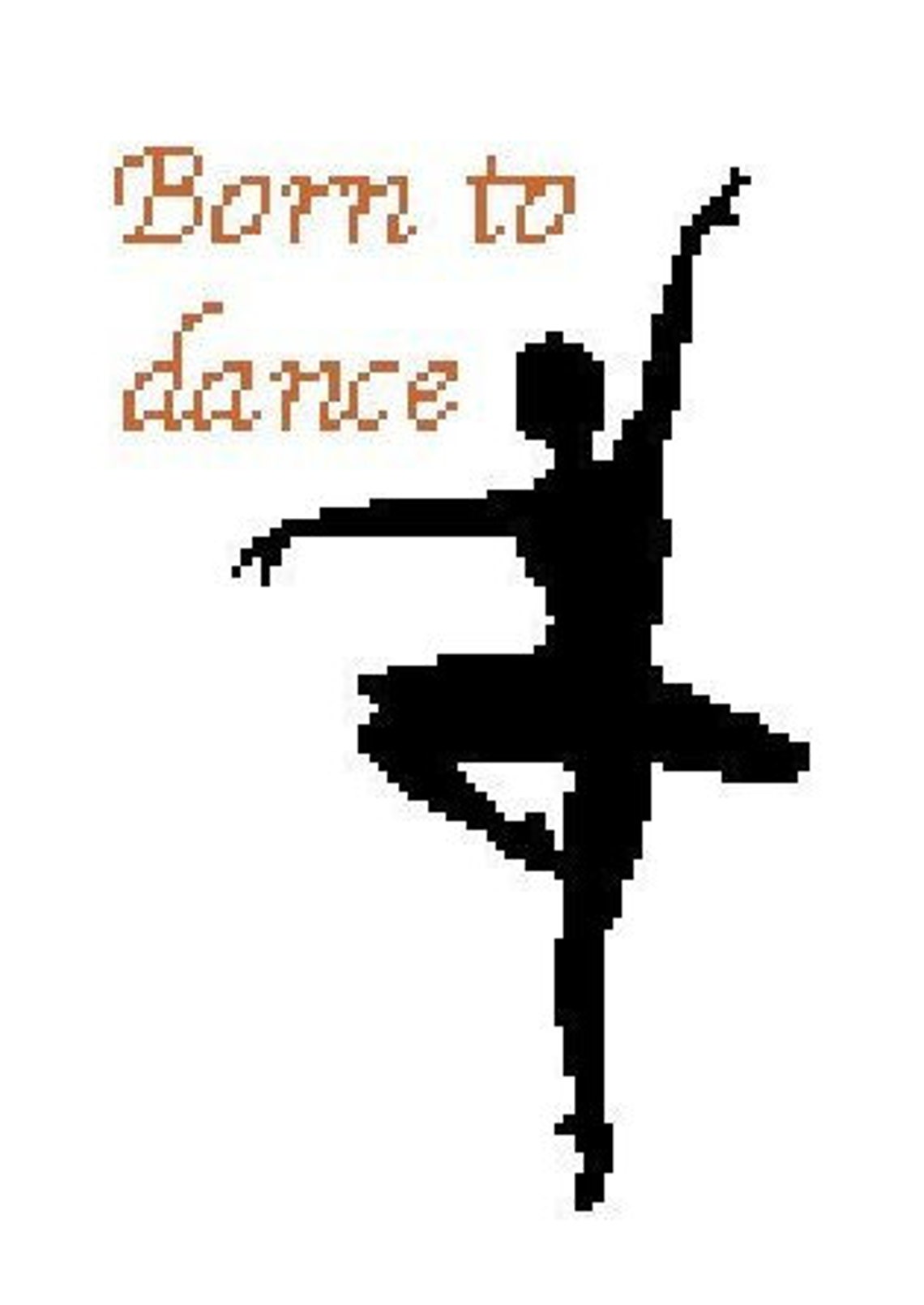 Born to Dance Female Dancer Cross-stitch Pattern PDF Download - Etsy