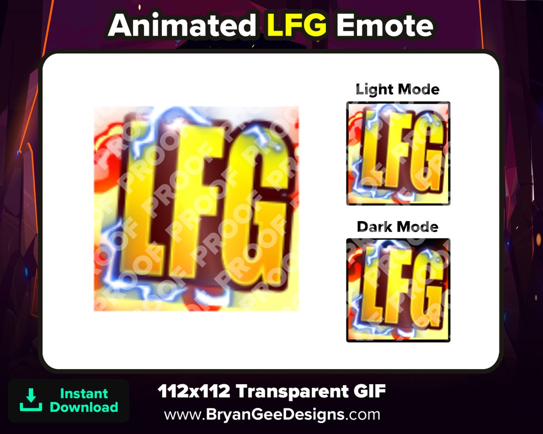 Animated LFG Emote for Twitch or Discord, Twitch Emote, Discord Emote, Animated Emoji - Etsy