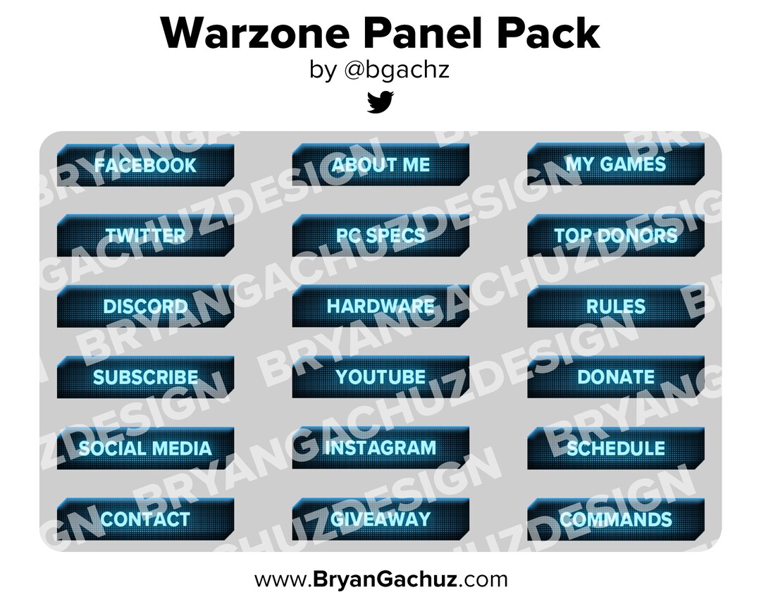 WARZONE Streamer Panels for Twitch, Discord or Youtube - Etsy