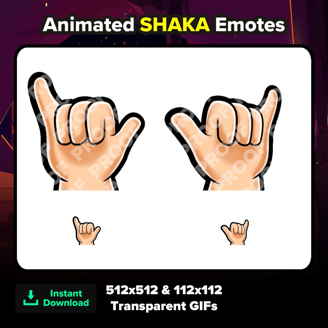 Animated Shaka Emote for Twitch, Discord, Kick, Rumble for Streaming ...