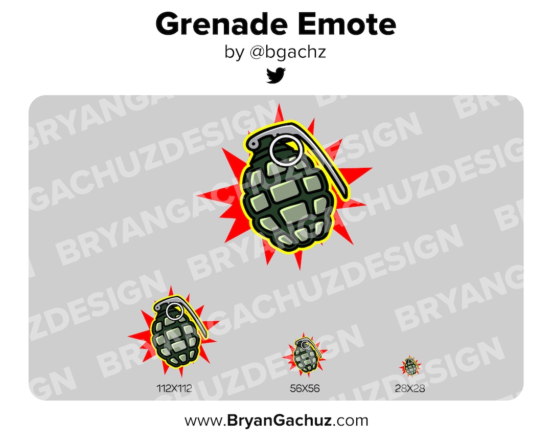 Grenade Emote for Twitch, Discord or Youtube - Etsy Singapore