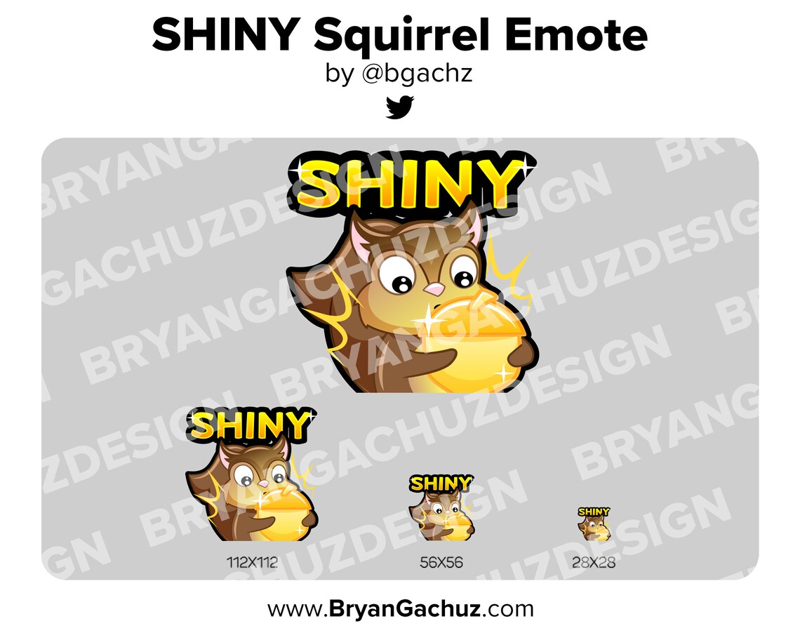 SHINY Squirrel Emote for Twitch, Discord or Youtube - Etsy