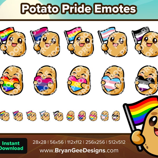 Gay Potato Emotes - Etsy Australia