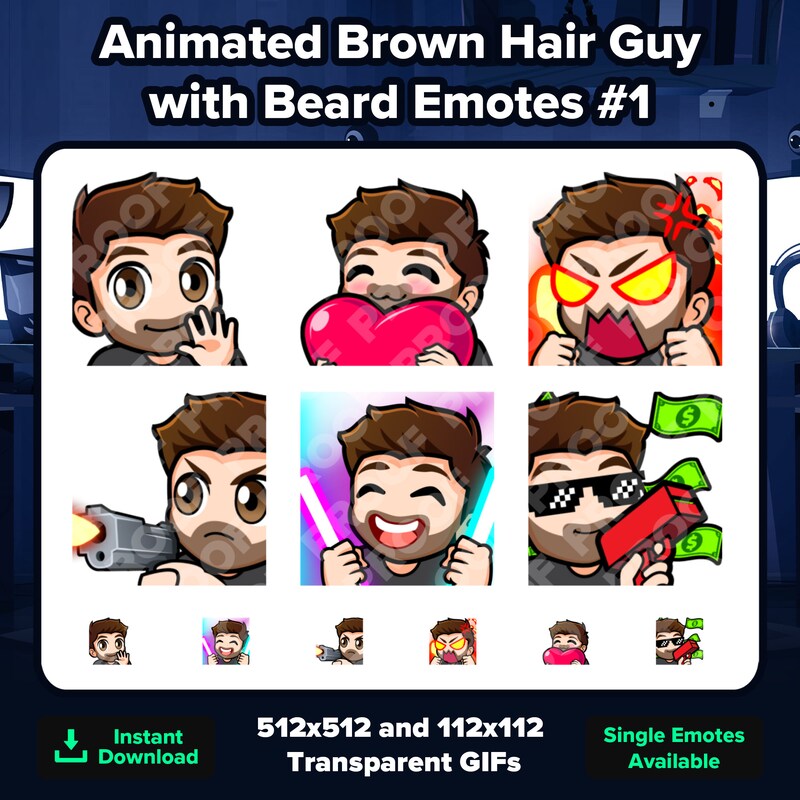 Brown Guy Animated - Etsy