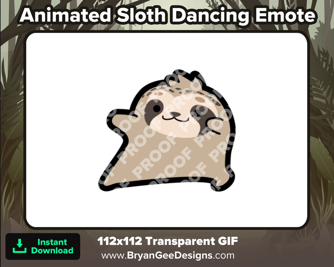 Animated Sloth Dancing Emote for Twitch or Discord, Cat Dance Emote ...