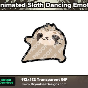 Animated Sloth Dancing Emote for Twitch or Discord, Cat Dance Emote ...