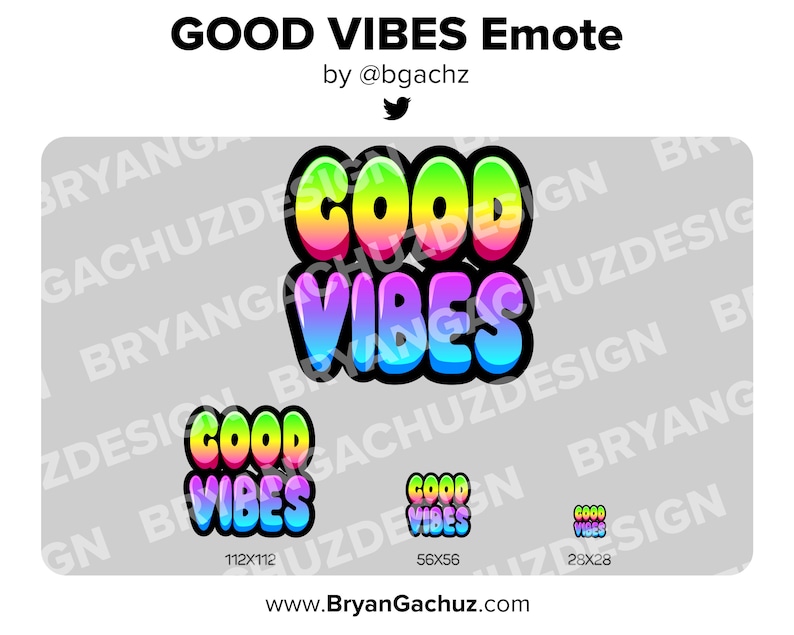 GOOD VIBES Emote for Twitch, Discord or Youtube - Etsy