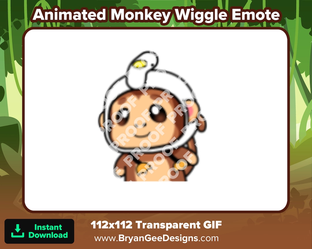Animated Monkey Wiggle Emote for Twitch or Discord - Etsy