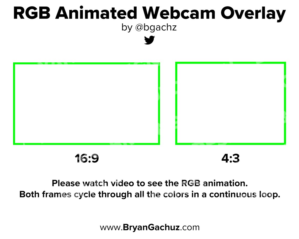 RGB Animated Webcam Overlay for Twitch animated - Etsy
