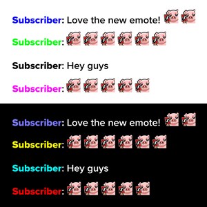 Pig Twitch Emotes Uno Reverse KEKW Gasp Big Brain Music Copium Clown W ...