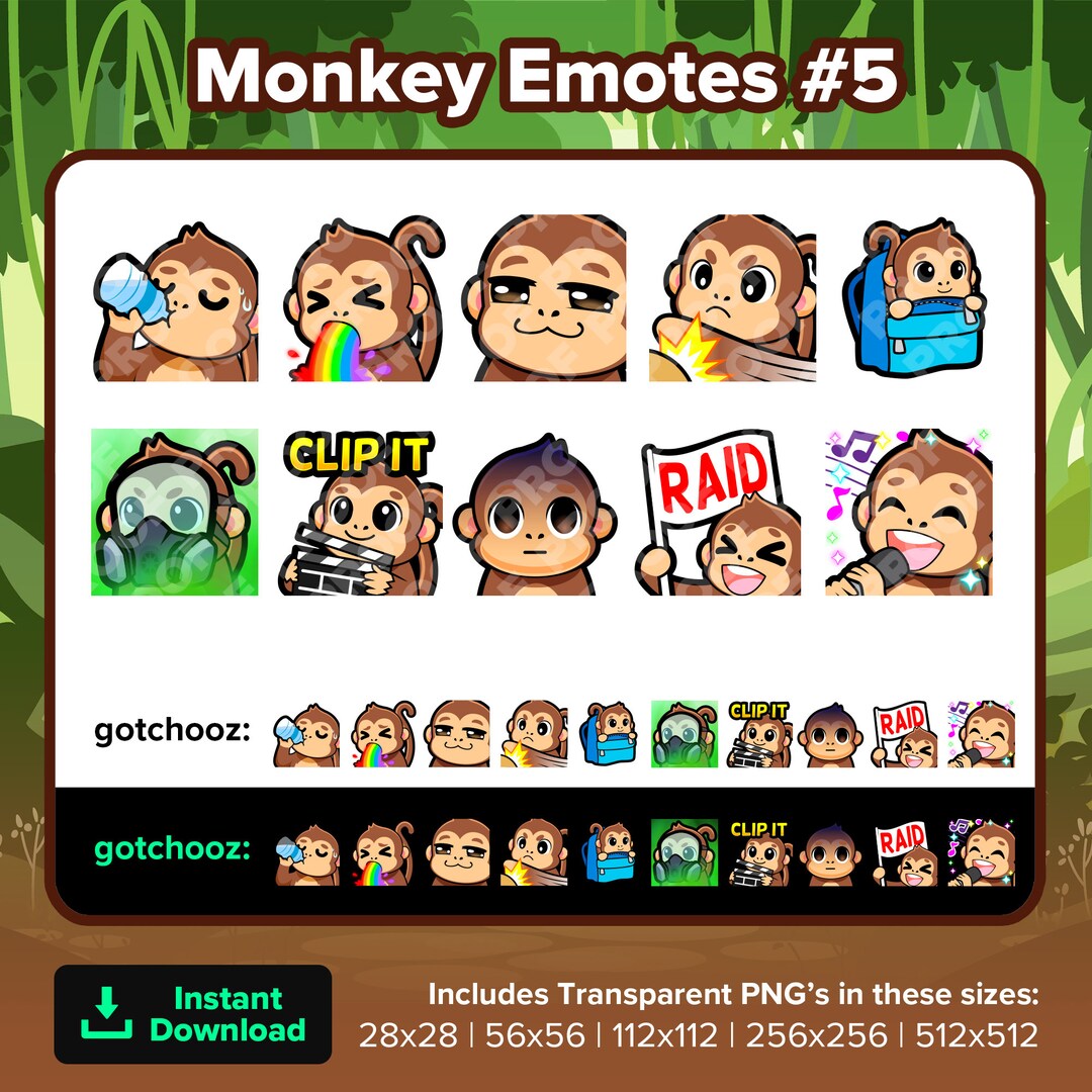 Monkey Witch Emotes Drinking Water Puke Smug Smack Carried Toxic Clip ...