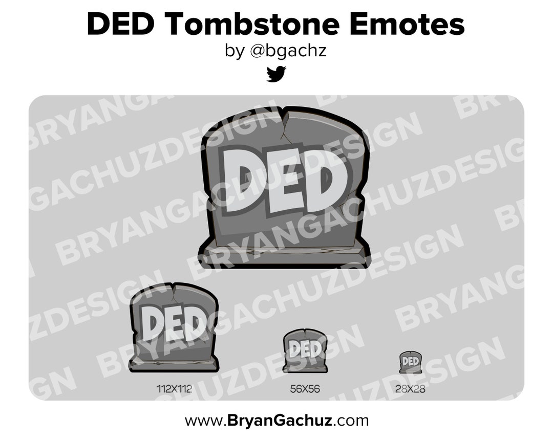 DED Tombstone Emote for Twitch Discord or Youtube - Etsy