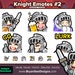 Knight Twitch Emotes Sword Cheers Cozy GG Facepalm LURK for Streaming ...