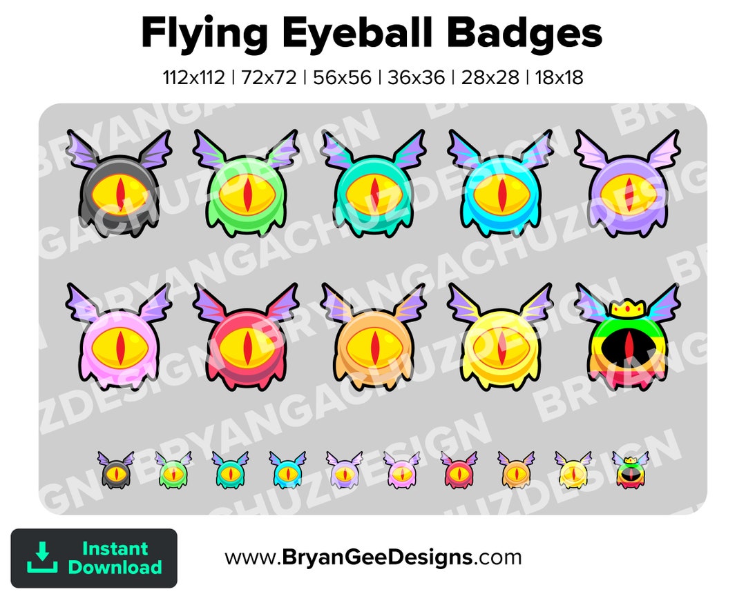 Eyeball Monster Twitch Badges Bit Badges Channel Points Discord Badges ...