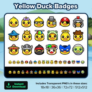 Yellow Duck Twitch Badges Bit Badges Channel Points Discord Badges ...