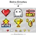 Retro Pixel 8bit Emotes for Twitch, Discord or Youtube - Etsy