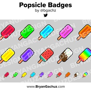 Popsicle Twitch Badges Bit Badges Channel Points Discord Badges Youtube ...