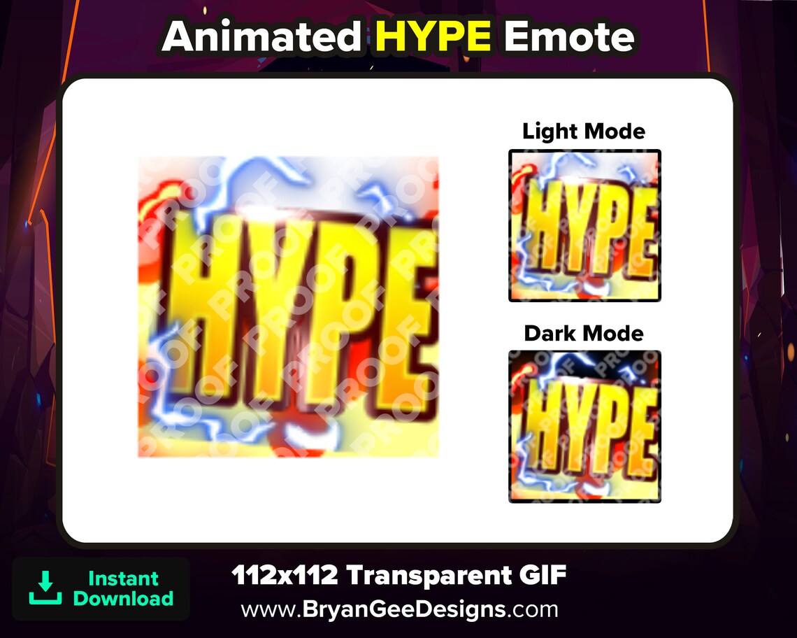 Animated HYPE Emote for Twitch or Discord - Etsy