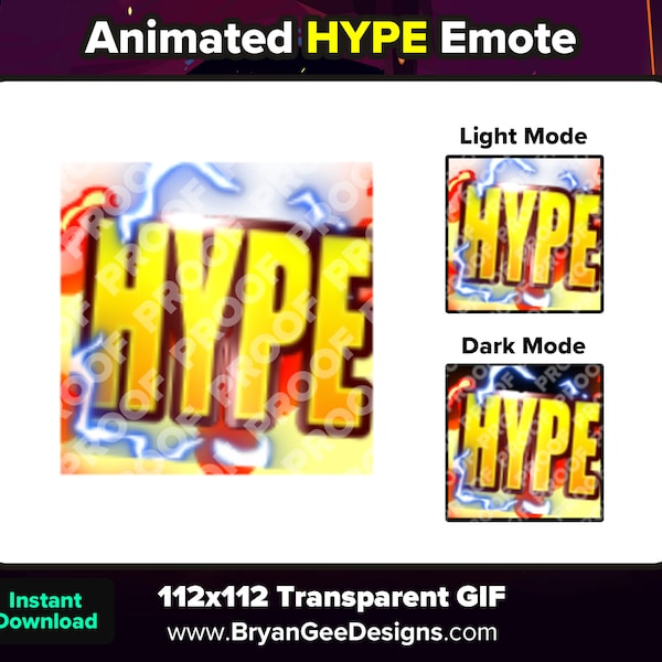 Animated Hype Emote - Etsy