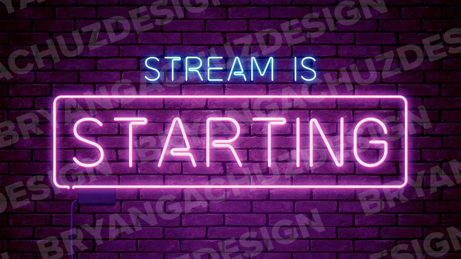 Neon Stream Package for Twitch 4 Static Scenes 7 Overlays - Etsy