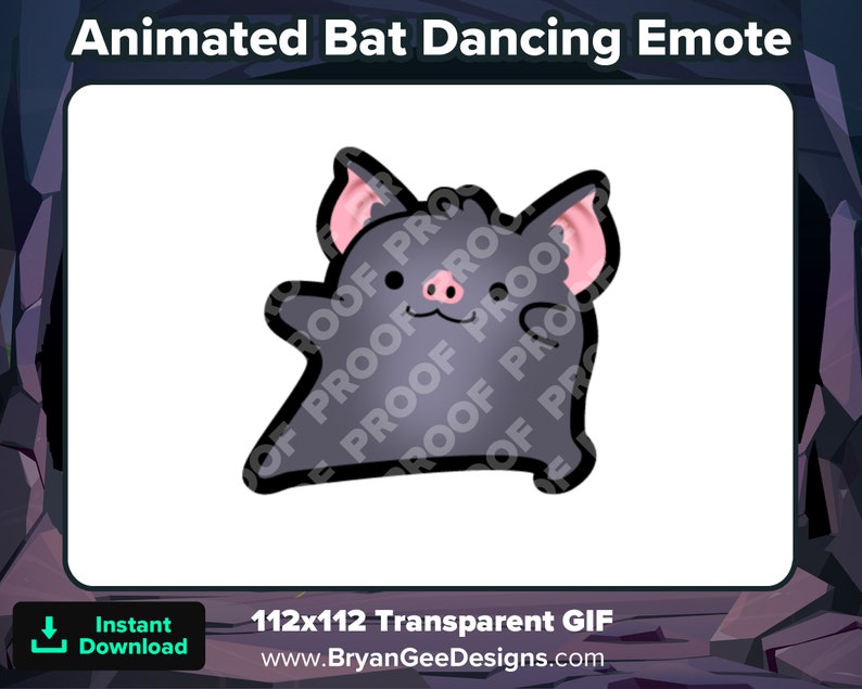 Animated Bat Dancing Emote for Twitch or Discord, Cat Dance Emote ...