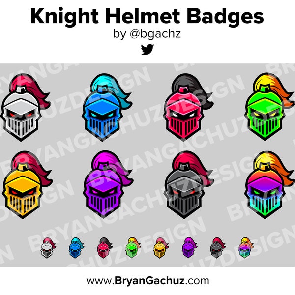 Twitch Knight Badges - Etsy
