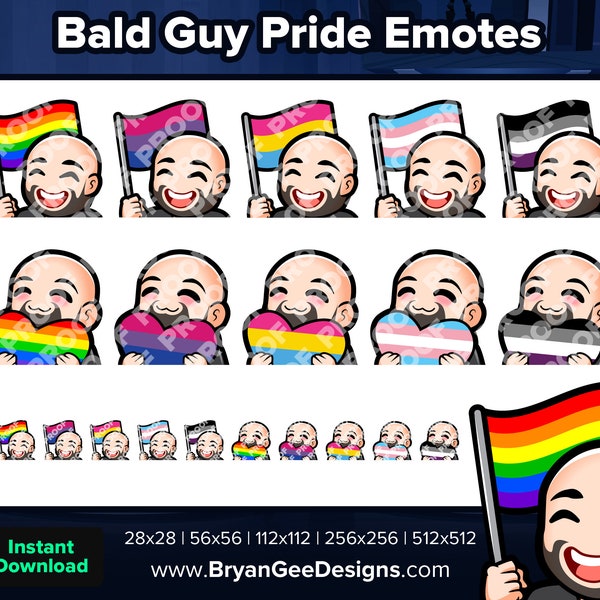 Twitch Emotes Bald With Beard - Etsy