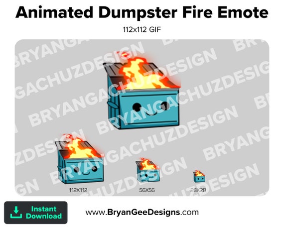 Animated Dumpster Fire Emote for Twitch or Discord - Etsy