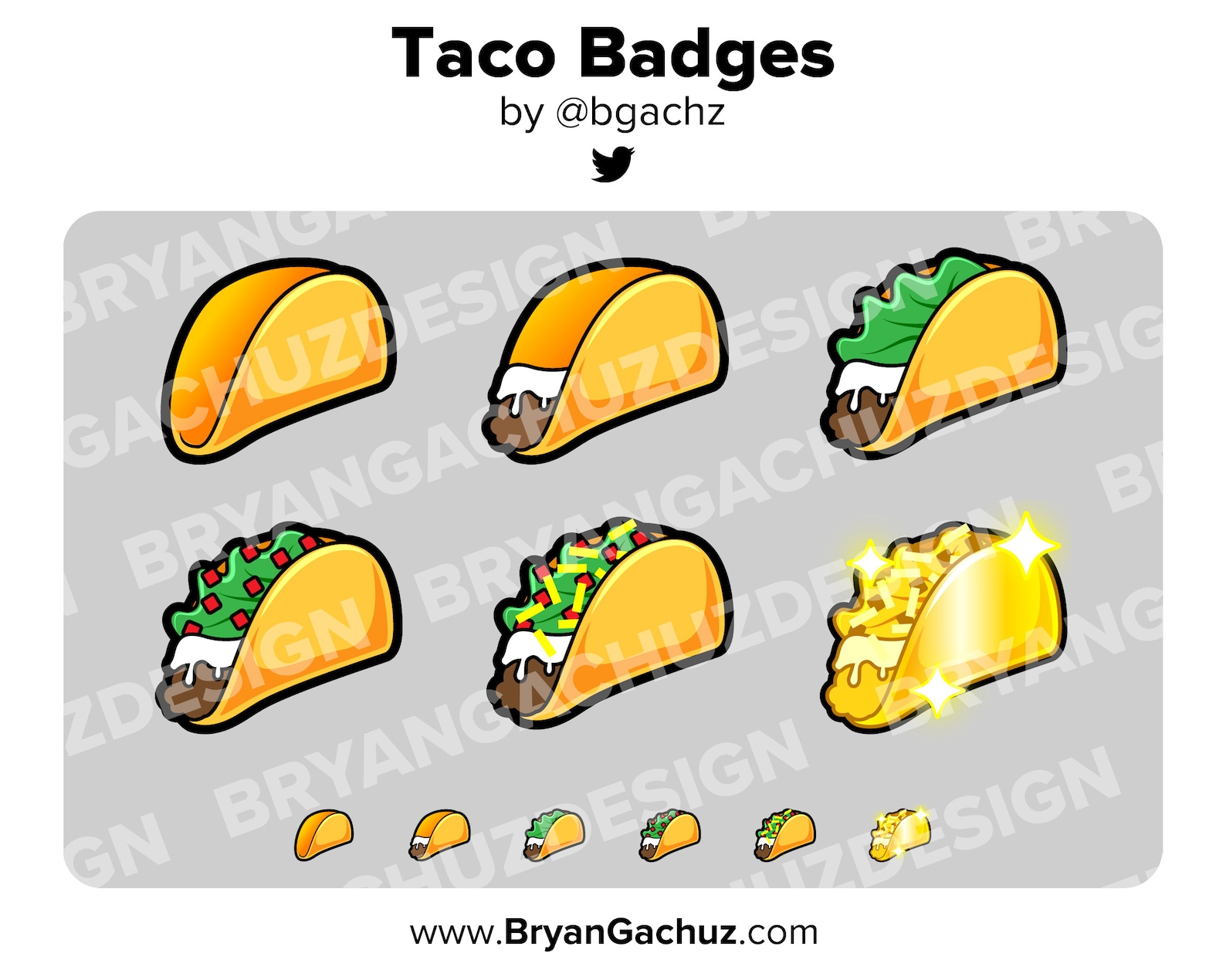 Taco Twitch Badges Bit Badges Channel Points Discord Badges Youtube ...