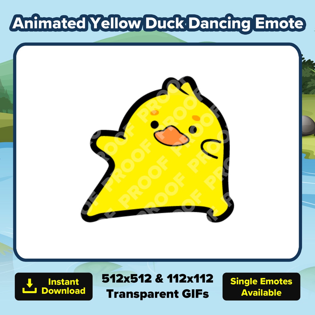Animated Yellow Duck Dancing Emote for Twitch or Discord, Yellow Duck ...