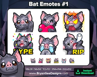 Bat Emotes for Twitch / Discord / Youtube - Etsy