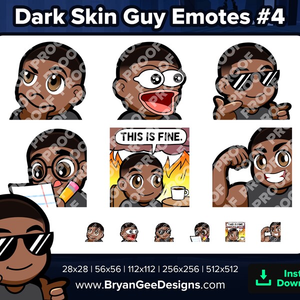 Dark Twitch Emotes - Etsy