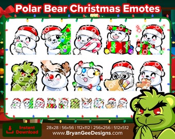 Polar Bear Emotes Twitch Discord Youtube Kawaii - Etsy