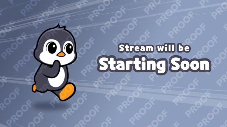 Animated Penguin Stream Screens – Starting Soon, Be Right Back ...