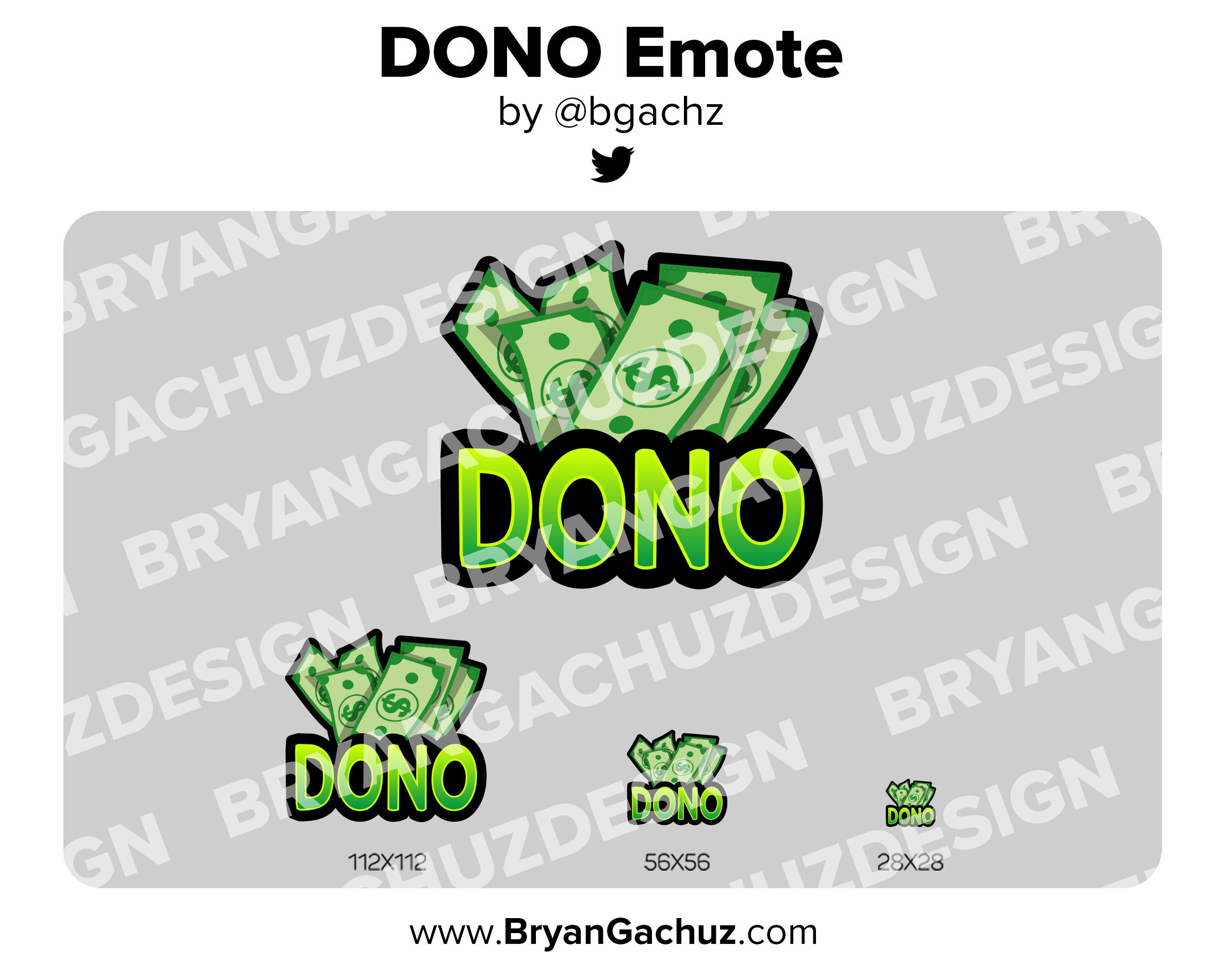 DONO / Donation Emote for Twitch Discord or Youtube | Etsy