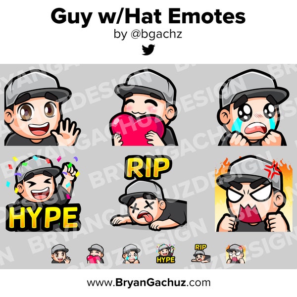 Guy With Hat Emotes - Etsy