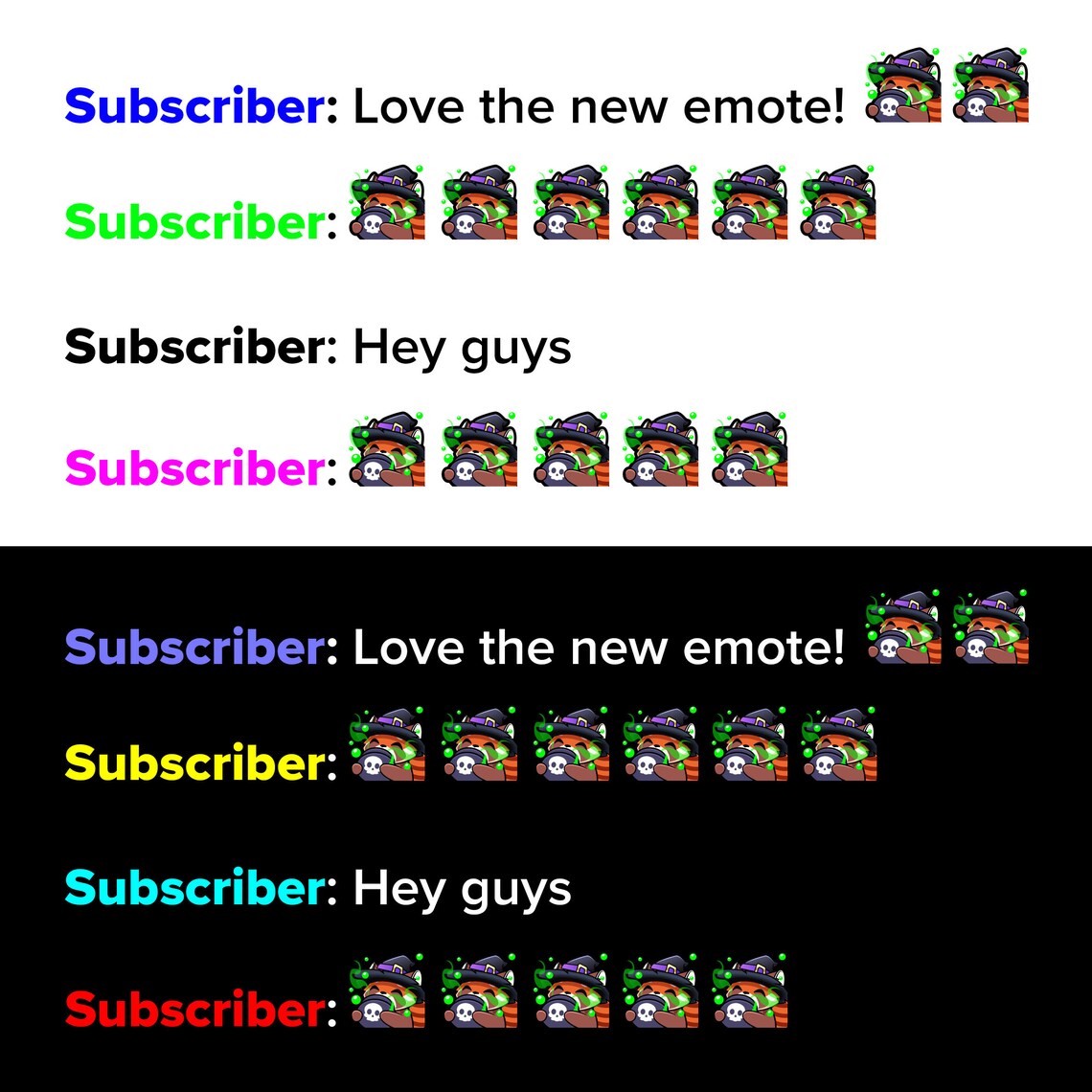 Red Panda Twitch Emotes Spooky Sip Devil Ghost Pumpkin Boo Jason Knife ...