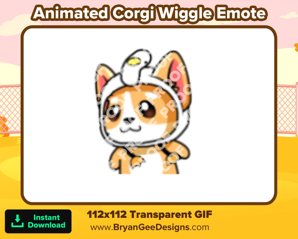 Animated Corgi Wiggle Emote for Twitch or Discord - Etsy